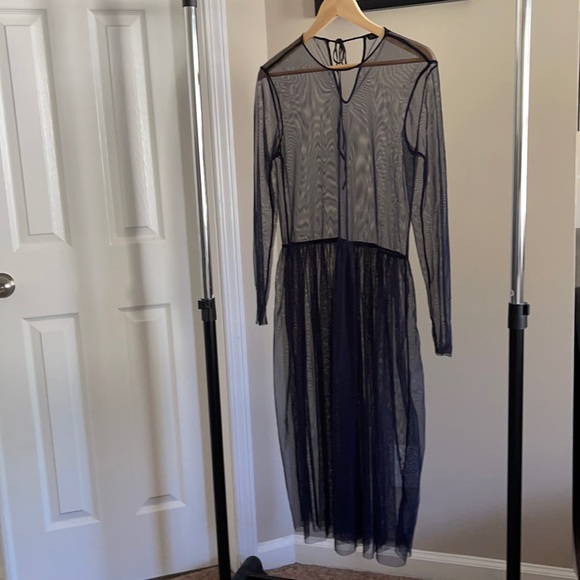 Zara | Dresses | Zara Tulle See Through Dress | Poshmark